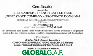 Công ty Cổ phần Việt – Pháp Sản Xuất Thức Ăn Gia Súc (PROCONCO) đã được ...